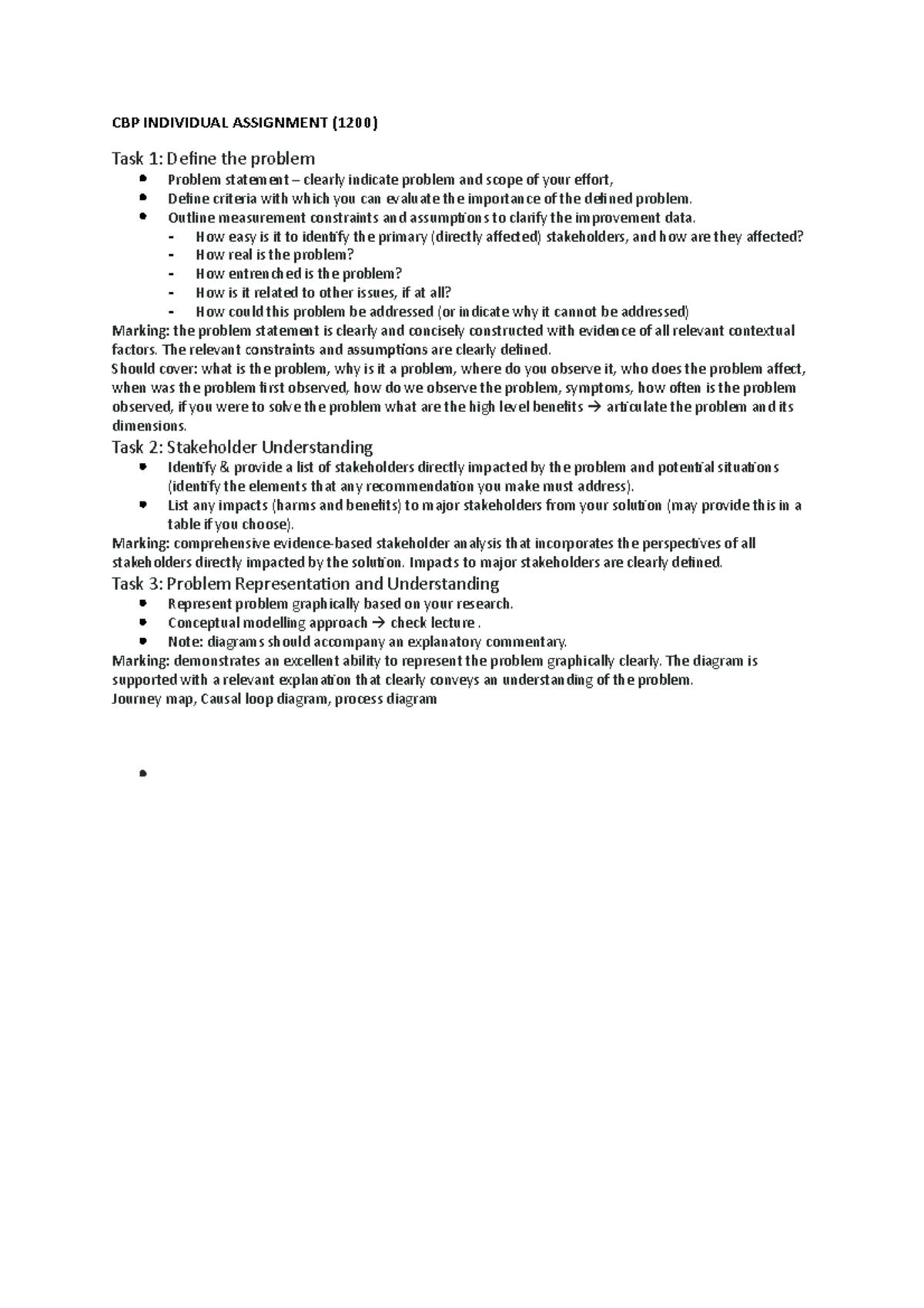 CBP Individual Assignment - CBP INDIVIDUAL ASSIGNMENT (1200) Task 1 ...