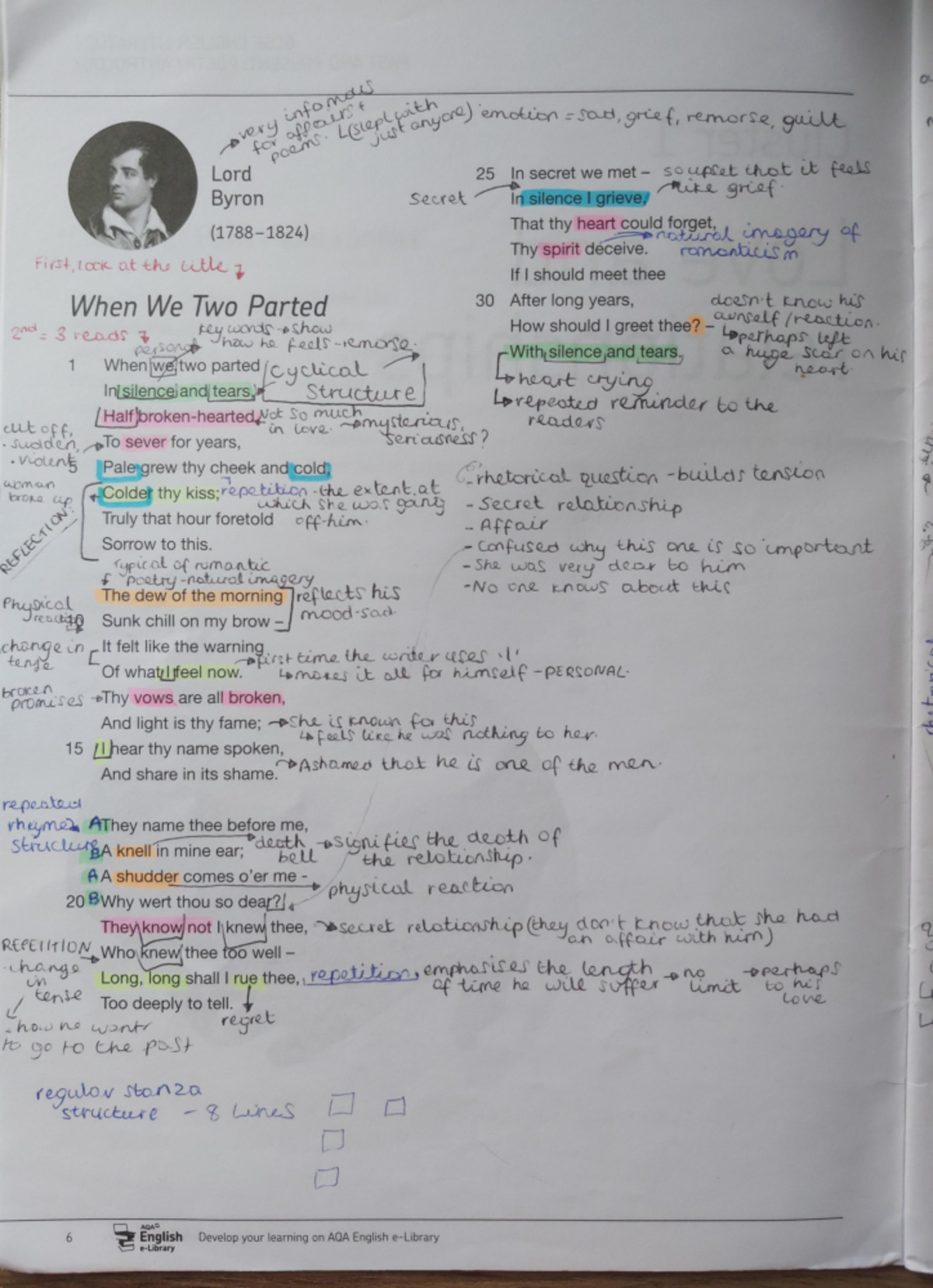 15 poems - GCSE Eng Aqa - very from information emotion sad, grief ...