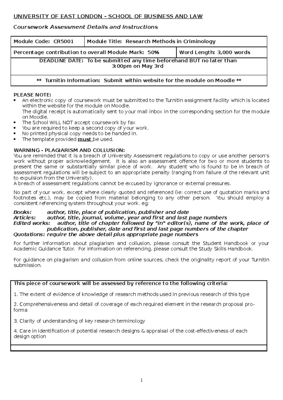 Coursework Resit - essential reading needed for research purposes for ...