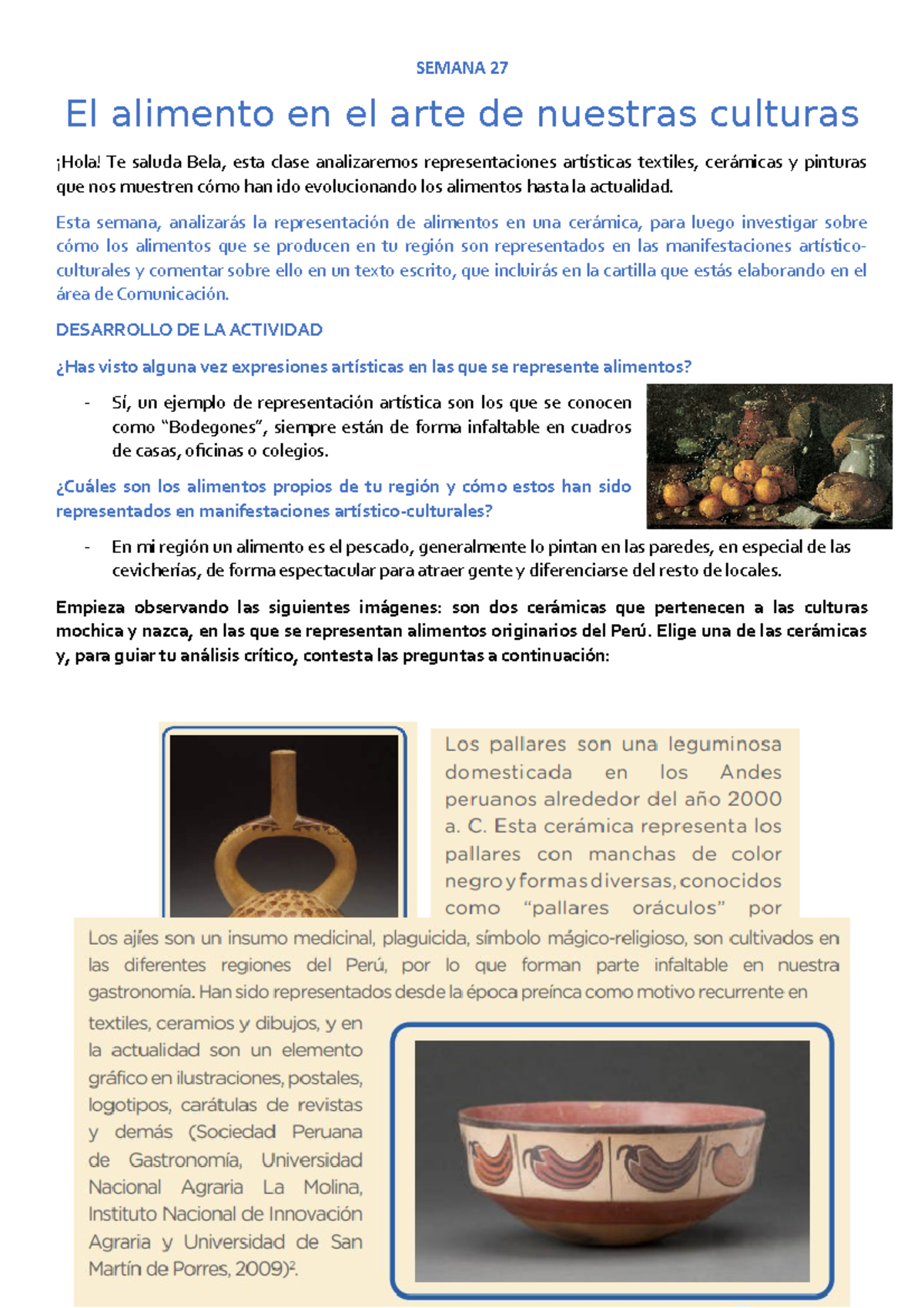 Arte27 - .... - SEMANA 27 El alimento en el arte de nuestras culturas ...