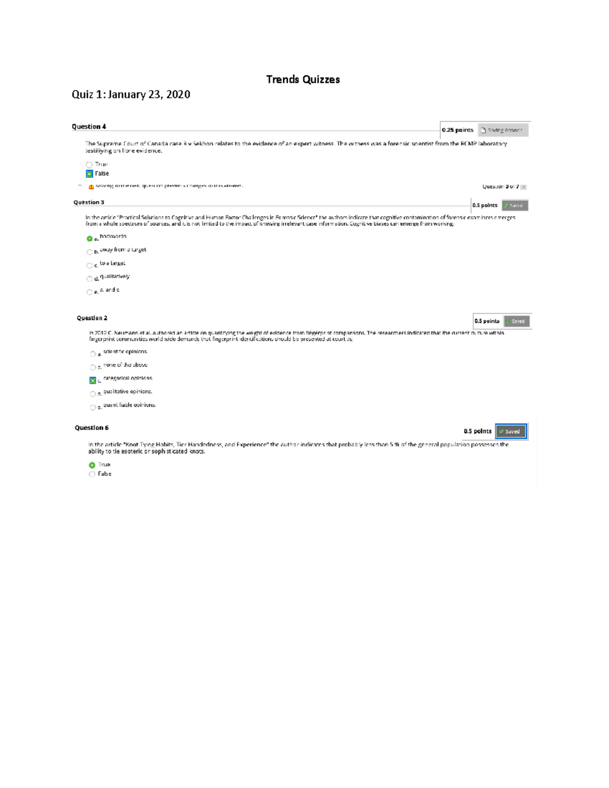 Trends Quiz 1 - Answers to Quiz 1 - Trends Quizzes Quiz 1: January 23, 2020 References: 1 ...