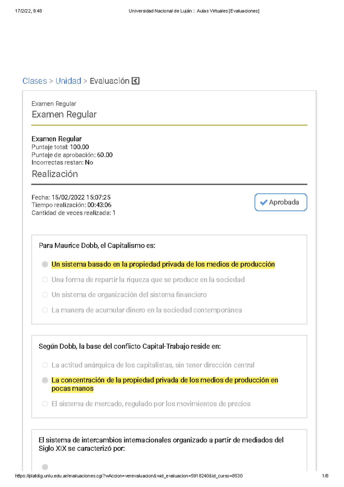 ASE final Aprob 68 - cursada virtual - Clases > Unidad > Evaluación ...