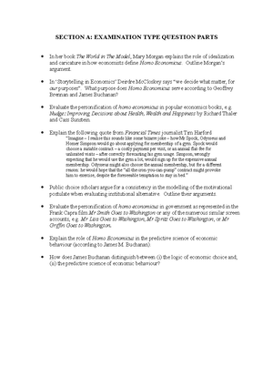 Exam 2015, questions and answers - EXAMINATION TYPE QUESTION PARTS The ...