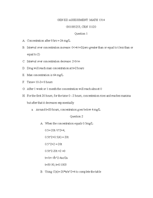Test 3 review key - Practice materials - College Algebra Review for ...