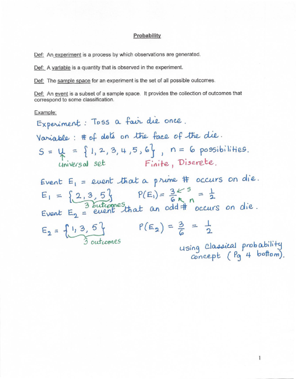 Complete Annotated Lecture 1 notes (Pages 1-28) -AMS 110.30-31 ...