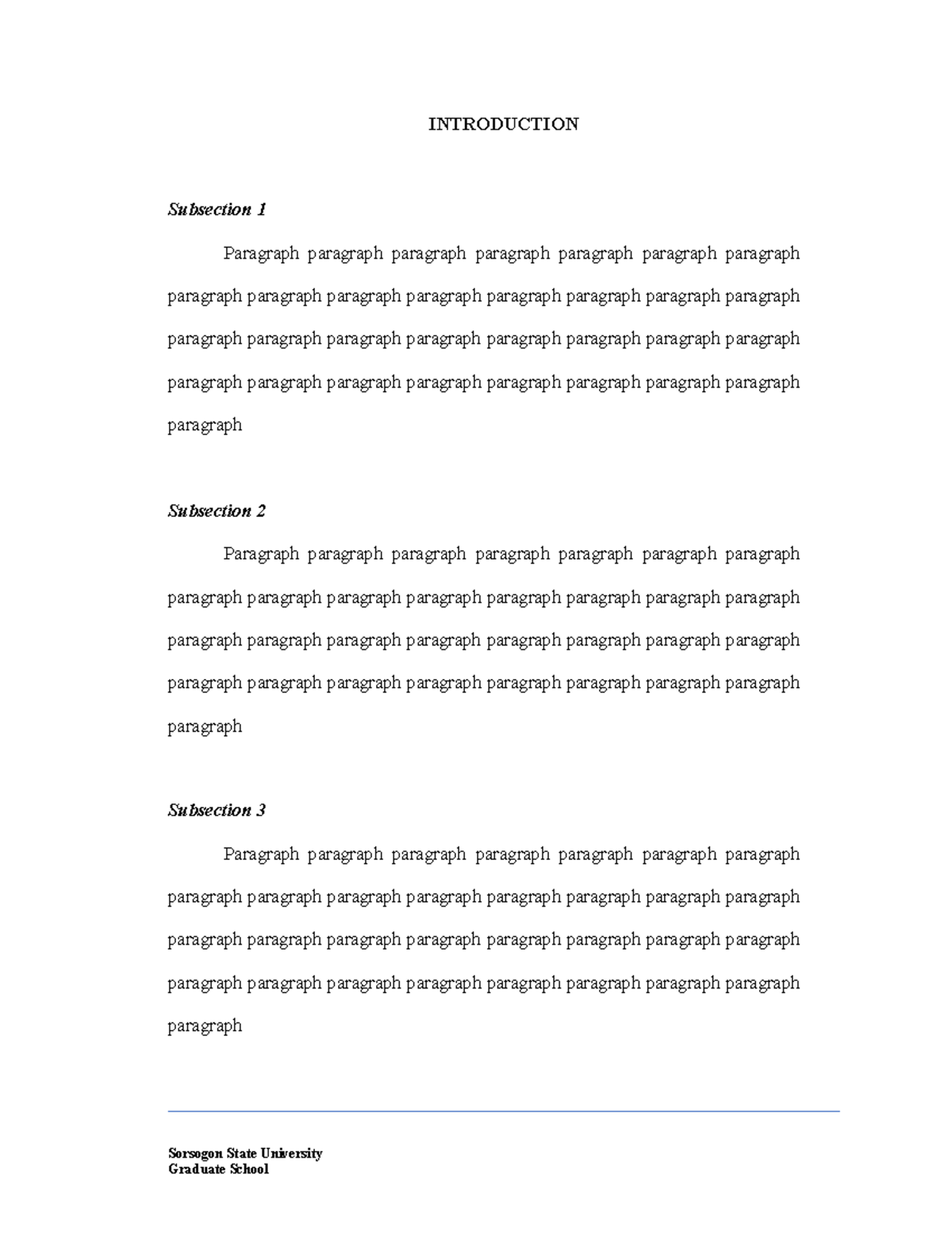 Template in Research Paper (IMRAD) - INTRODUCTION Subsection 1 ...