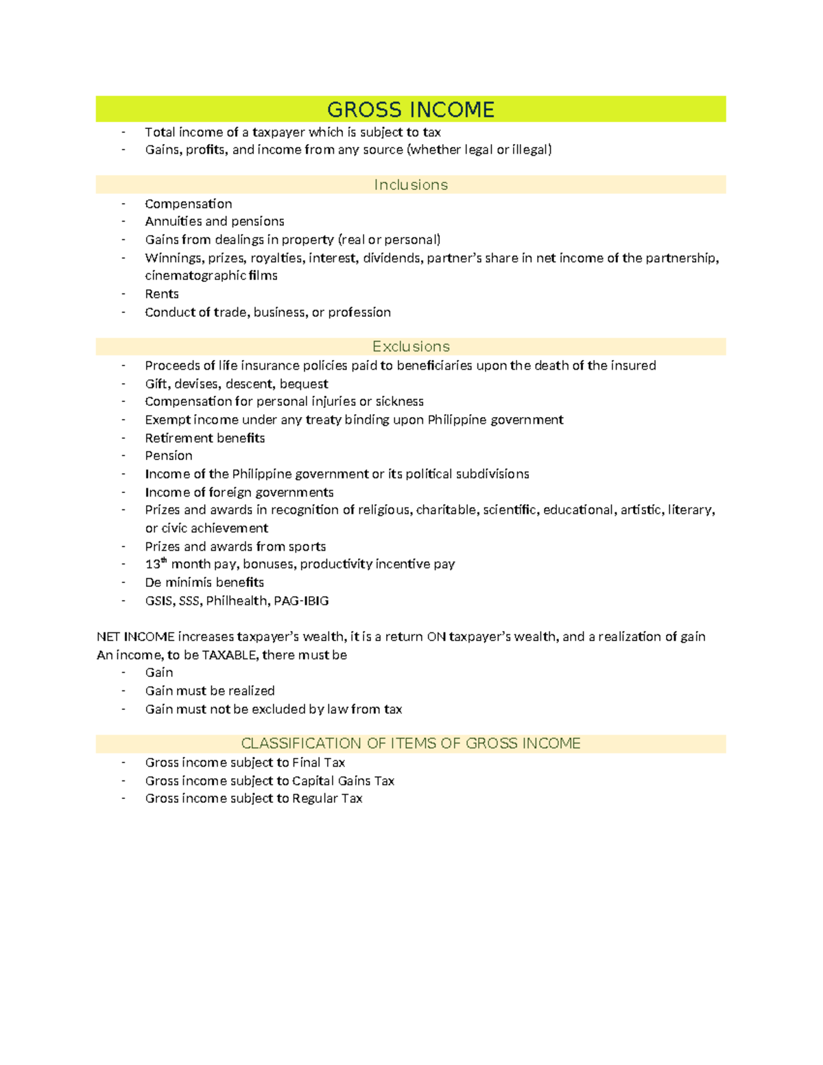 Gross Income - Studocu