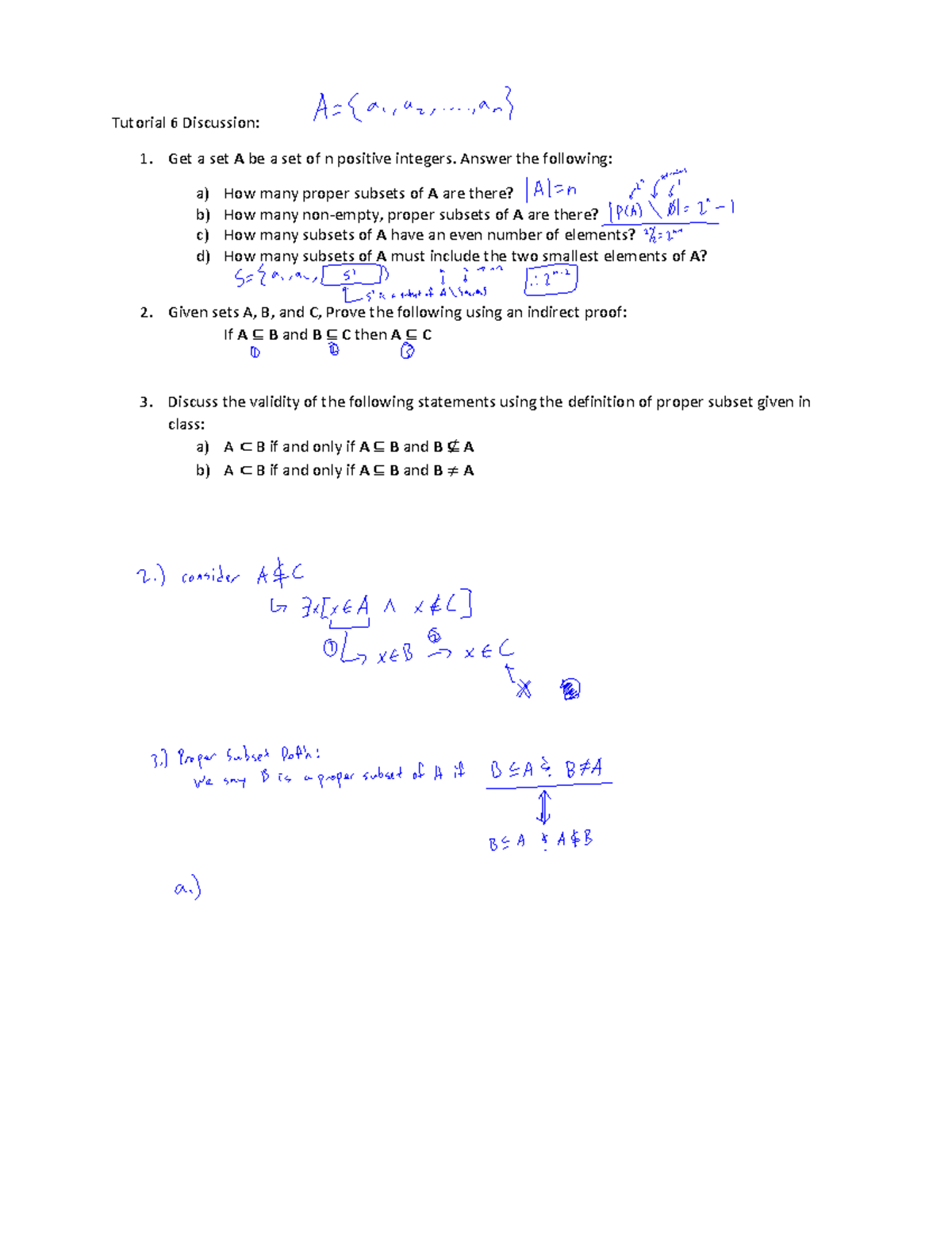 Tutorial 6 Discussion Discrete Mathematics I Warning Tt Undefined Function 32 Tutorial 6