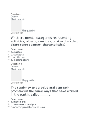 Question Chap5 - notes - Question 1 Correct Mark 1 out of 1 Flag ...