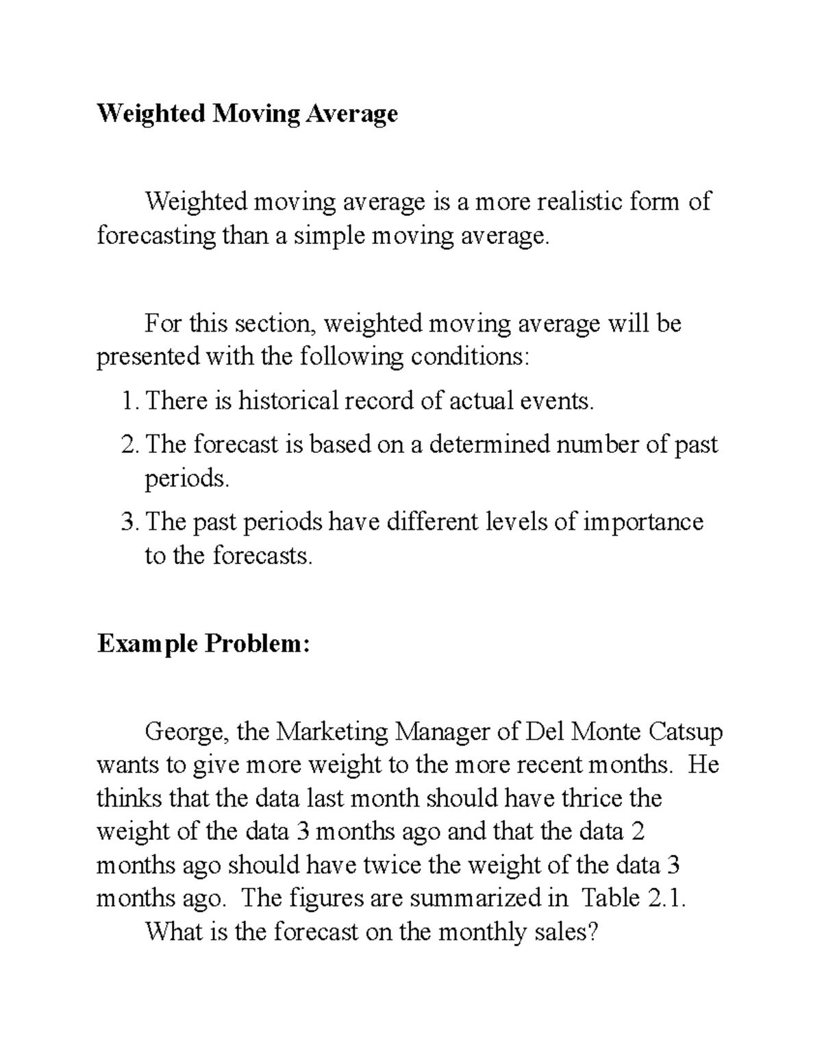 Weighted Moving Average Lecture Notes Weighted Moving Average weighted-moving-average-lecture-notes-weighted-moving-average