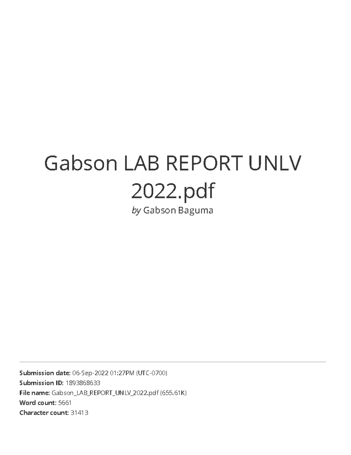 Gabson LAB Report UNLV 2022 - CEE 450 - Gabson LAB REPORT UNLV 2022 by ...
