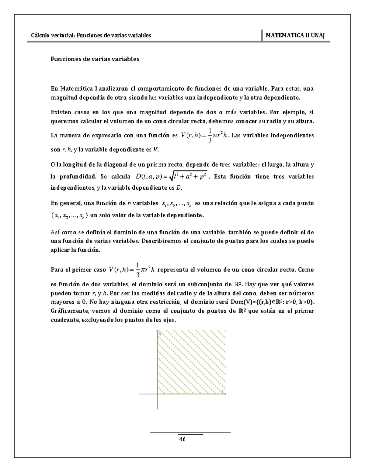 3- Funciones, continuidad y derivadas - Cálculo vectorial: Funciones de varias variables ...