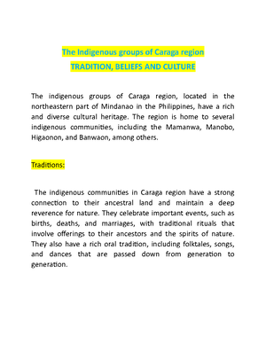 Waray Tribe - LECTURES NOTES - WARAY TRIBE The Waray people are an ...