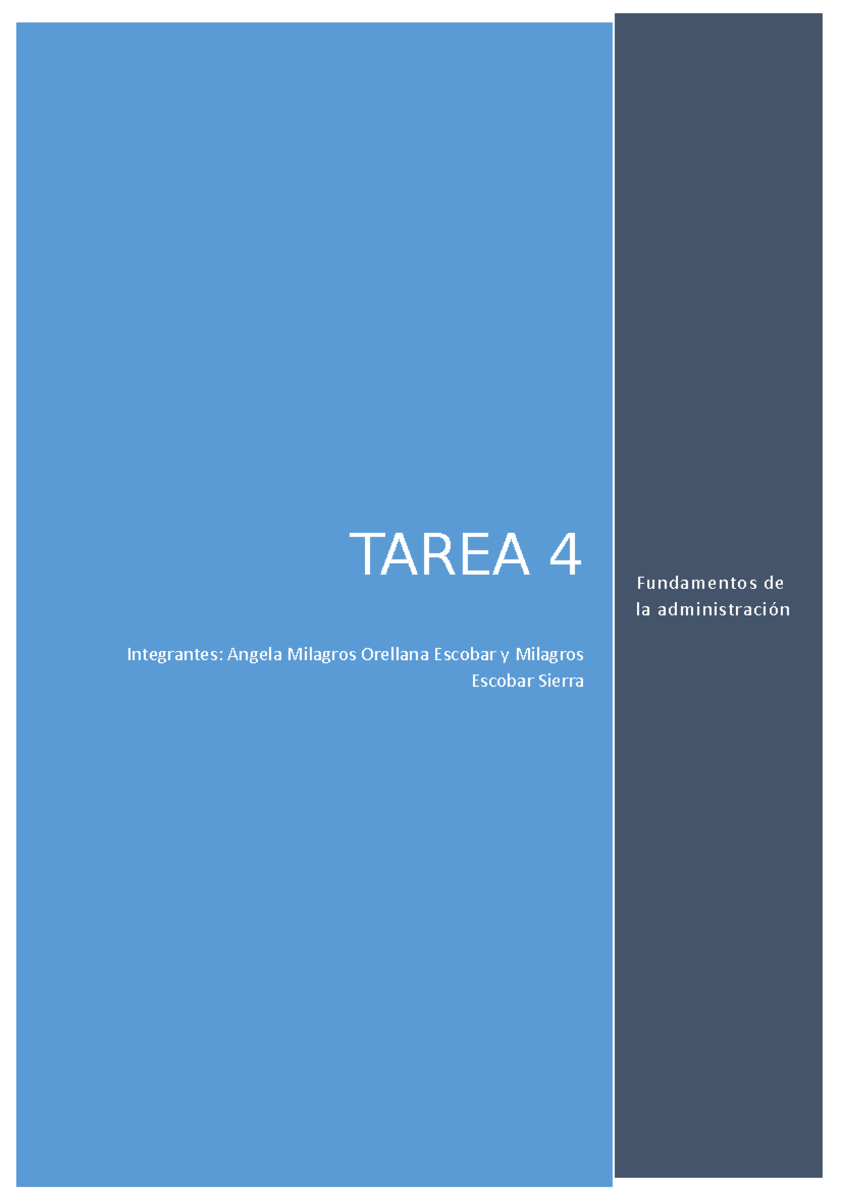 Tarea 4 fundamentos - la manera mas rapida - TAREA 4 Integrantes ...