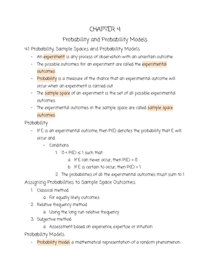 Chapter SIX - Prof Nielson - Chapter 6 Discrete Random Variable 6 Two Types of Random Variables ...