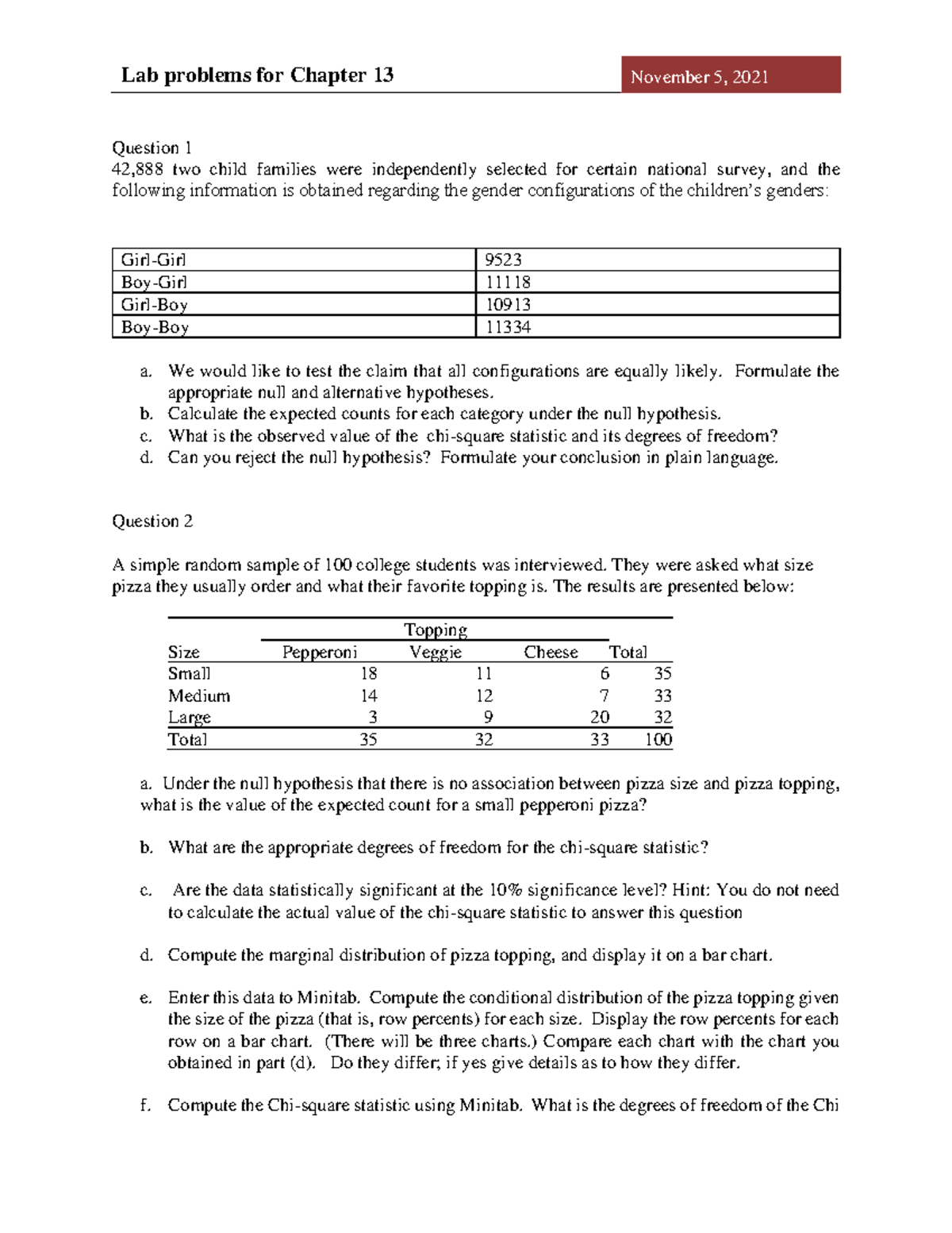 Lab Problems for Chapter 13 - Studocu