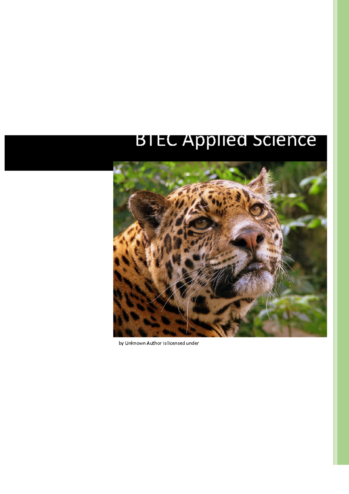 BTEC Applied Science Initial Assignment - by Unknown Author is licensed ...