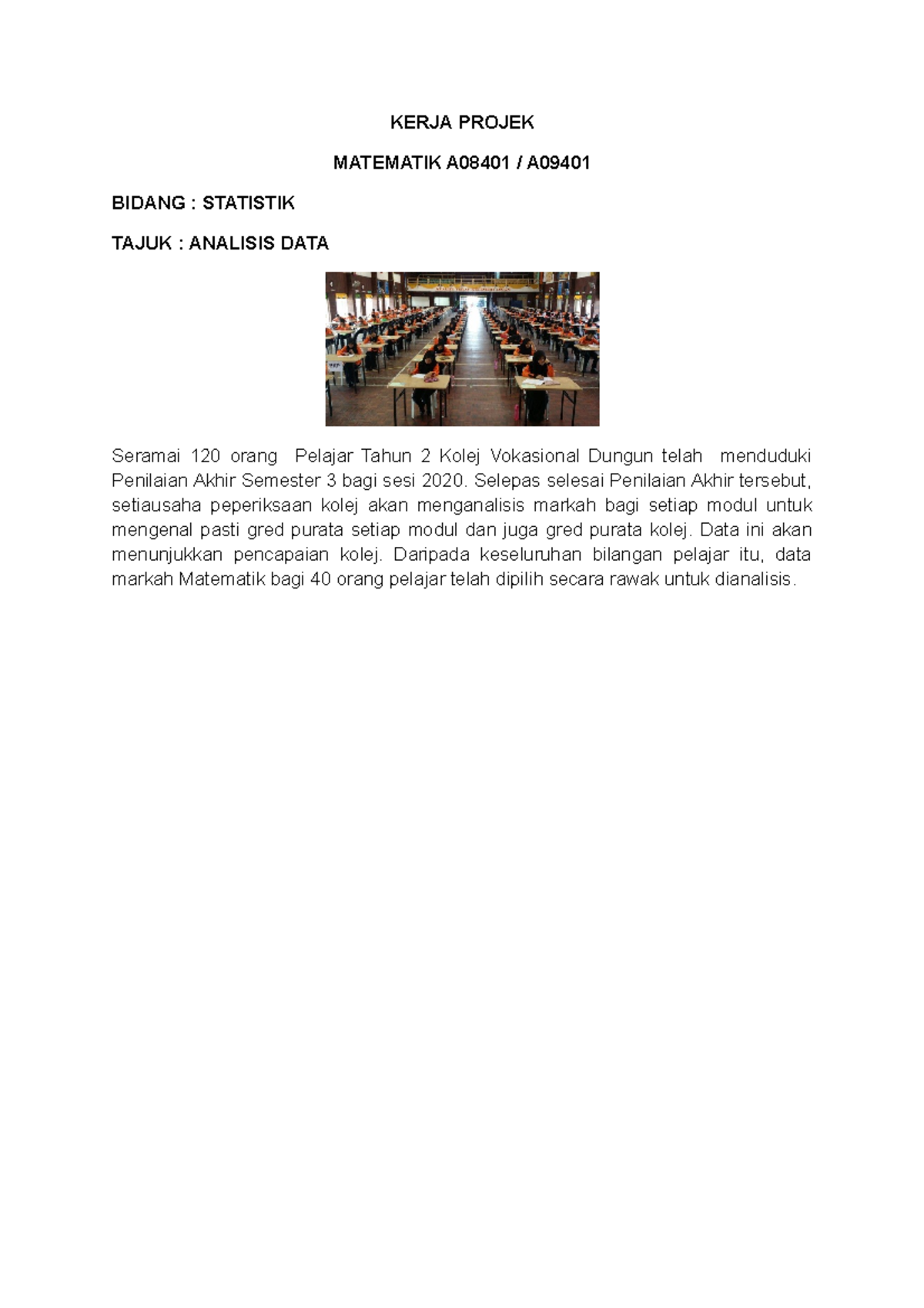 2020 Kerja Projek SEM 4 SVM Matematik 2020 contoh jawapan - KERJA ...