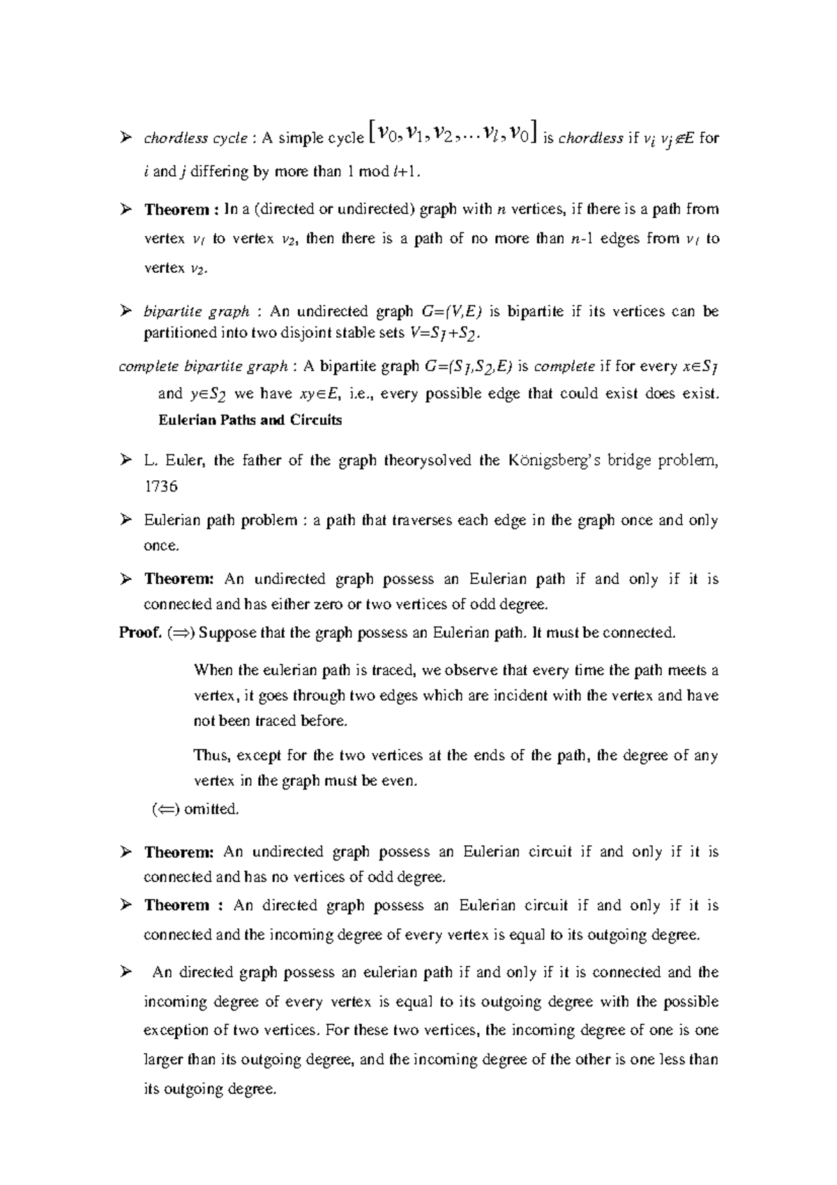 Discrete Mathematics Lecturer Notes PDF-22 - chordless cycle : A simple ...