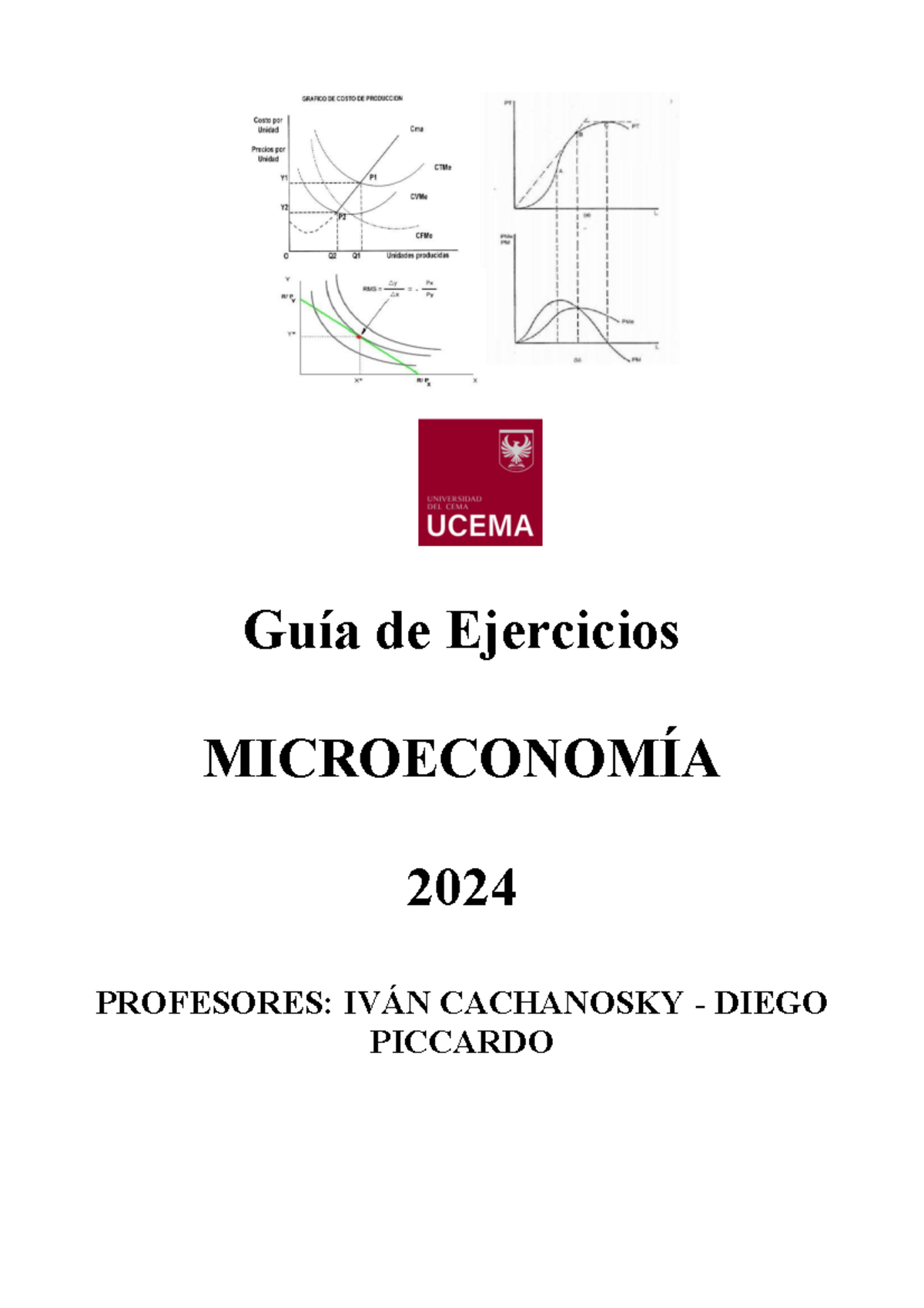 Oferta y demanda - .jvsnsksms dndjkd - Guía de Ejercicios MICROECONOMÍA ...