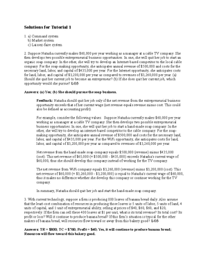 Chapter 2 Key Solut - Chapter 02 The Market System and the Circular ...