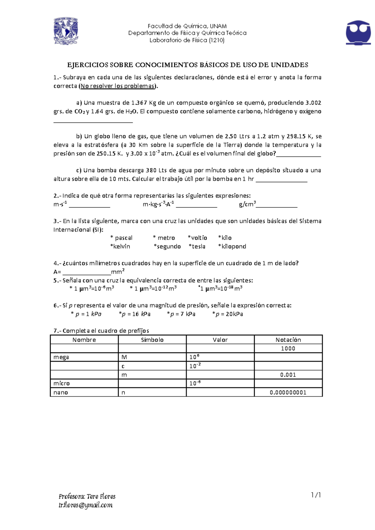 1 Ejercicios Sobre Uso de Unidades - Warning: TT: undefined function: 32 Warning: TT: undefined ...