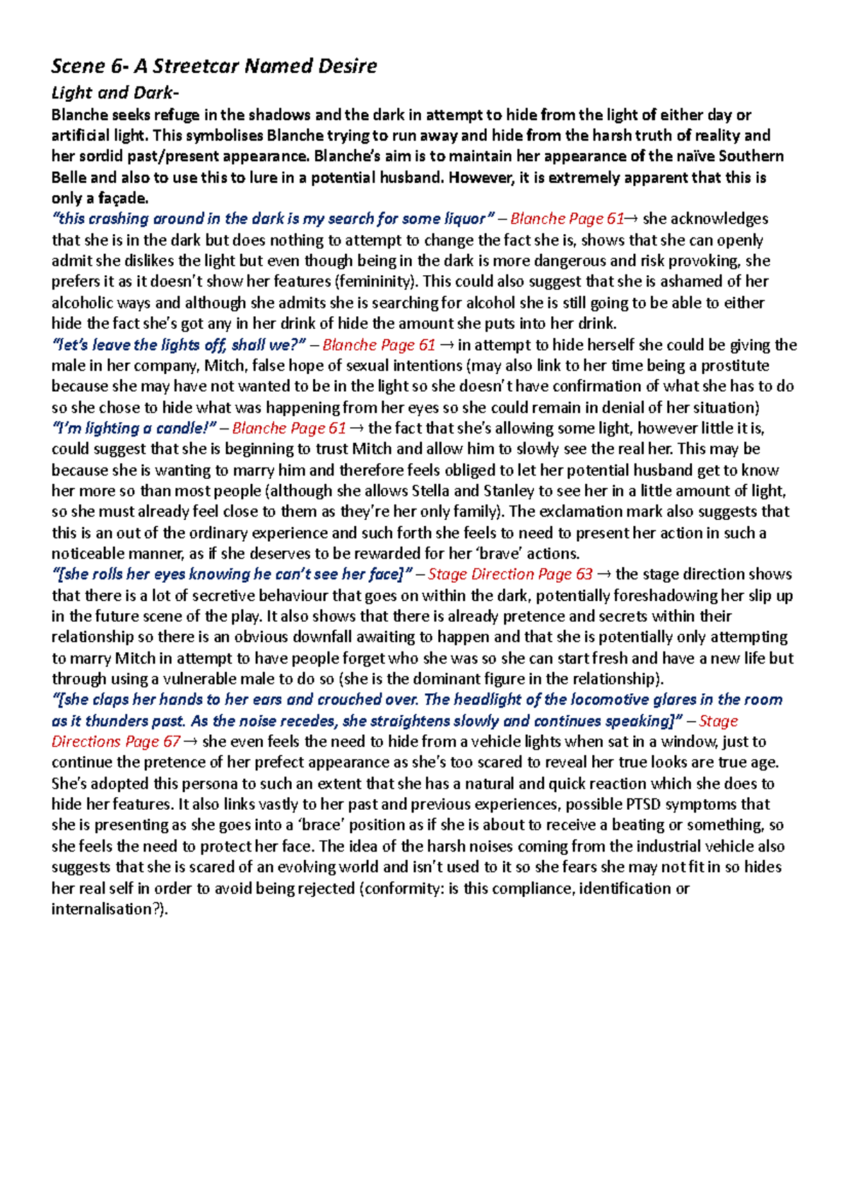 Scene 6 A Streetcar Named Desire - Scene 6- A Streetcar Named Desire ...