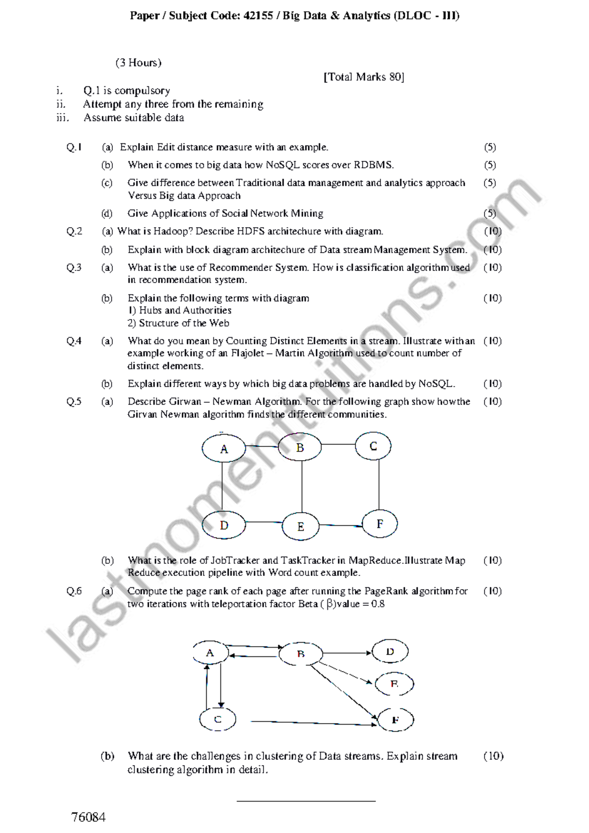 Sem7 bda-cbcgs dec19 - Previous year mu papers(BDA) - 7 7 4 4 7 2 7 5 4 ...