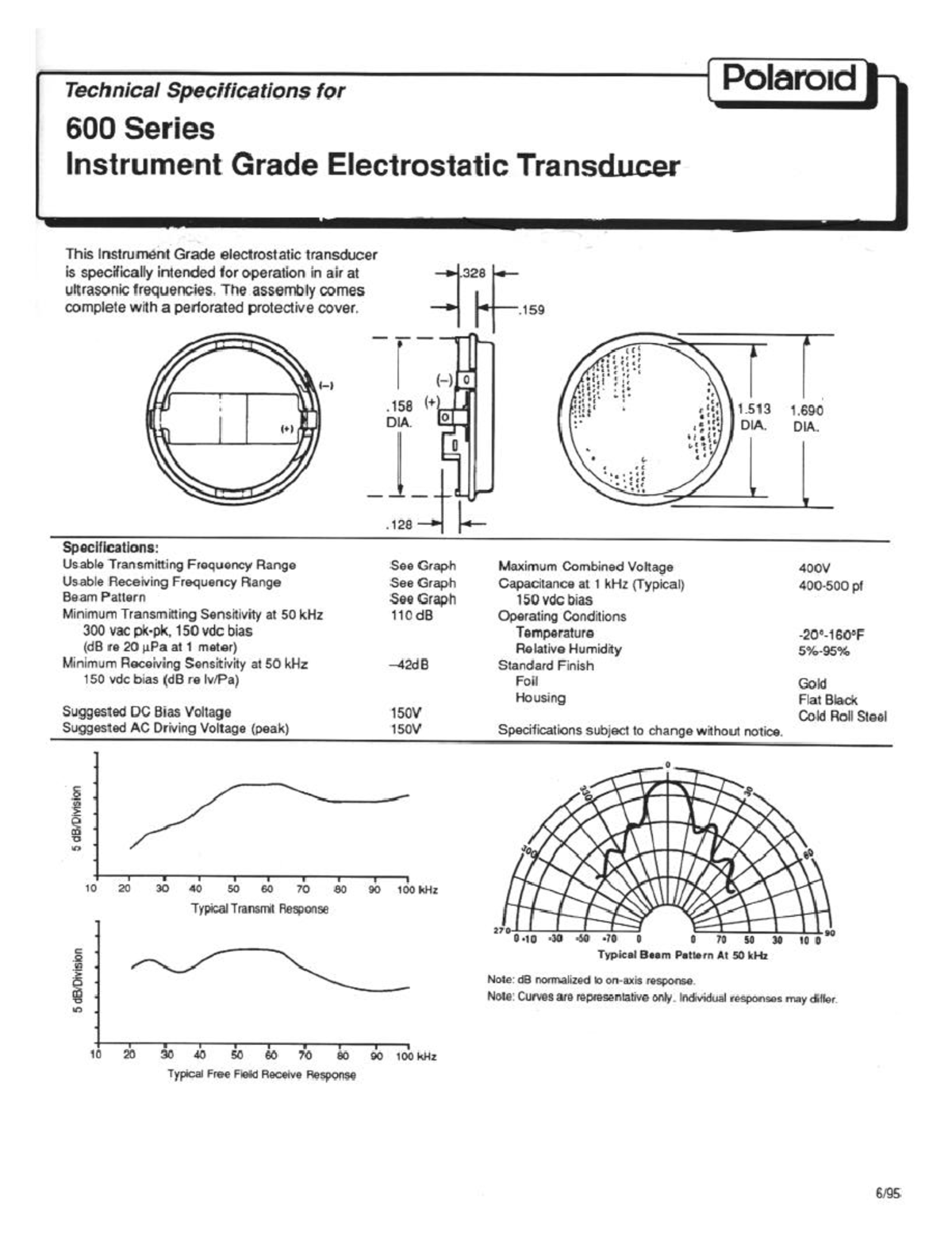 6500 - DataSheet de Sonar Ultrasonico Polaroid 6500 - Polaroid ...