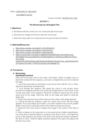 Science 8 Activity 1 - SCIENCE 8 ACTIVITY 1 Name