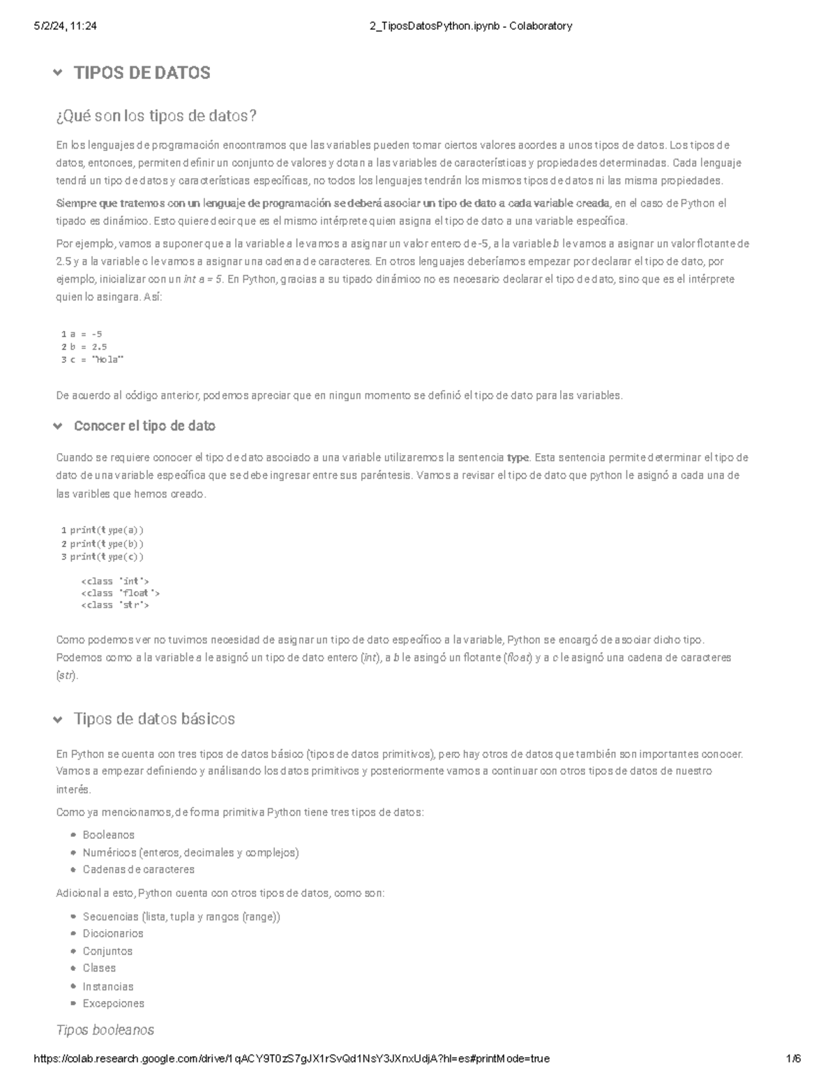 2 Tipos Datos Python.ipynb - Colaboratory - ¿Qué son los tipos de datos ...