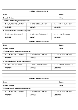 Curriculum Guide - Gen Math - SENIOR HIGH SCHOOL – CORE SUBJECT Grade ...