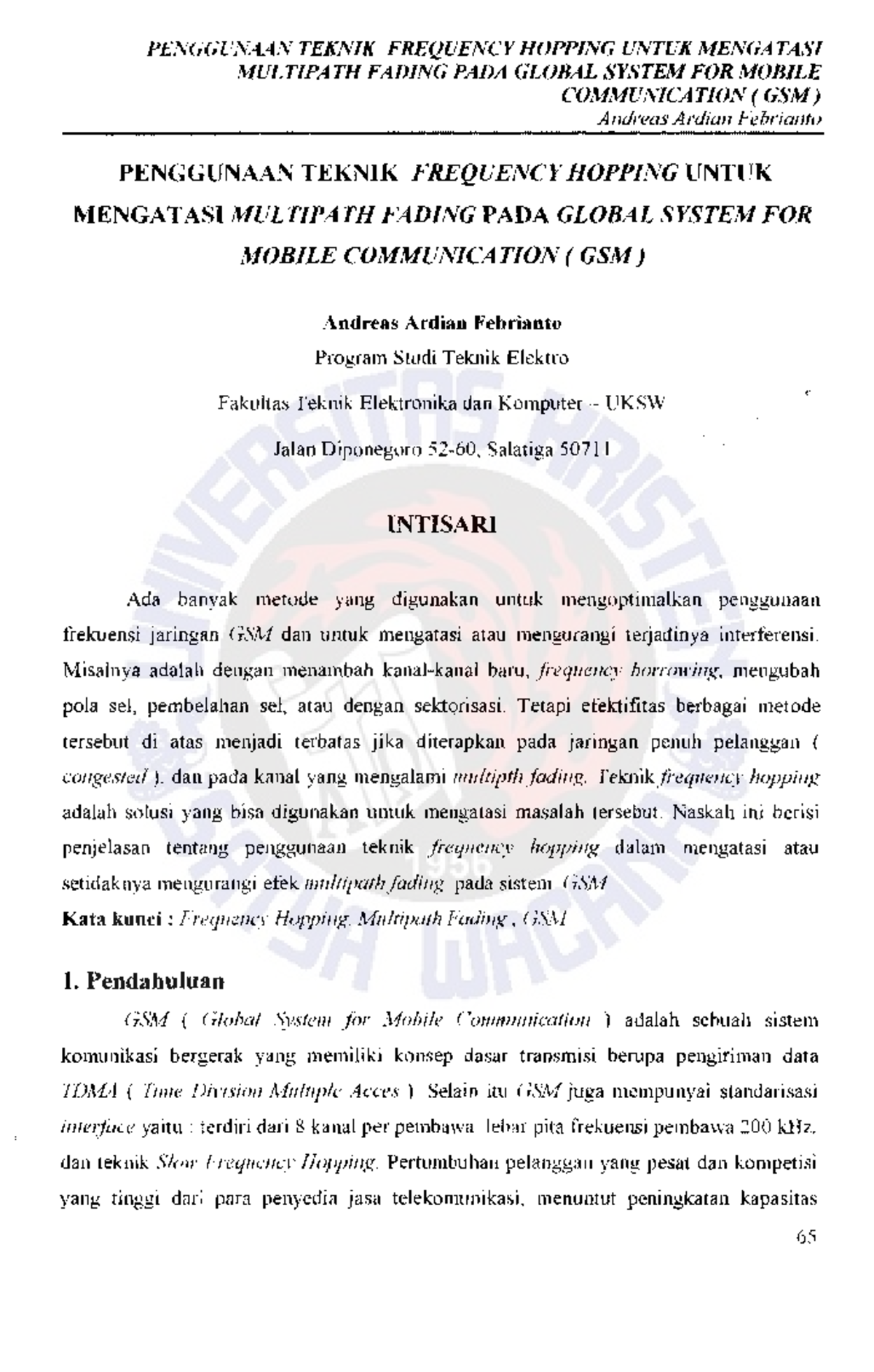 ART Andreas Ardian Febrianto Penggunaan teknik frequency Full text ...