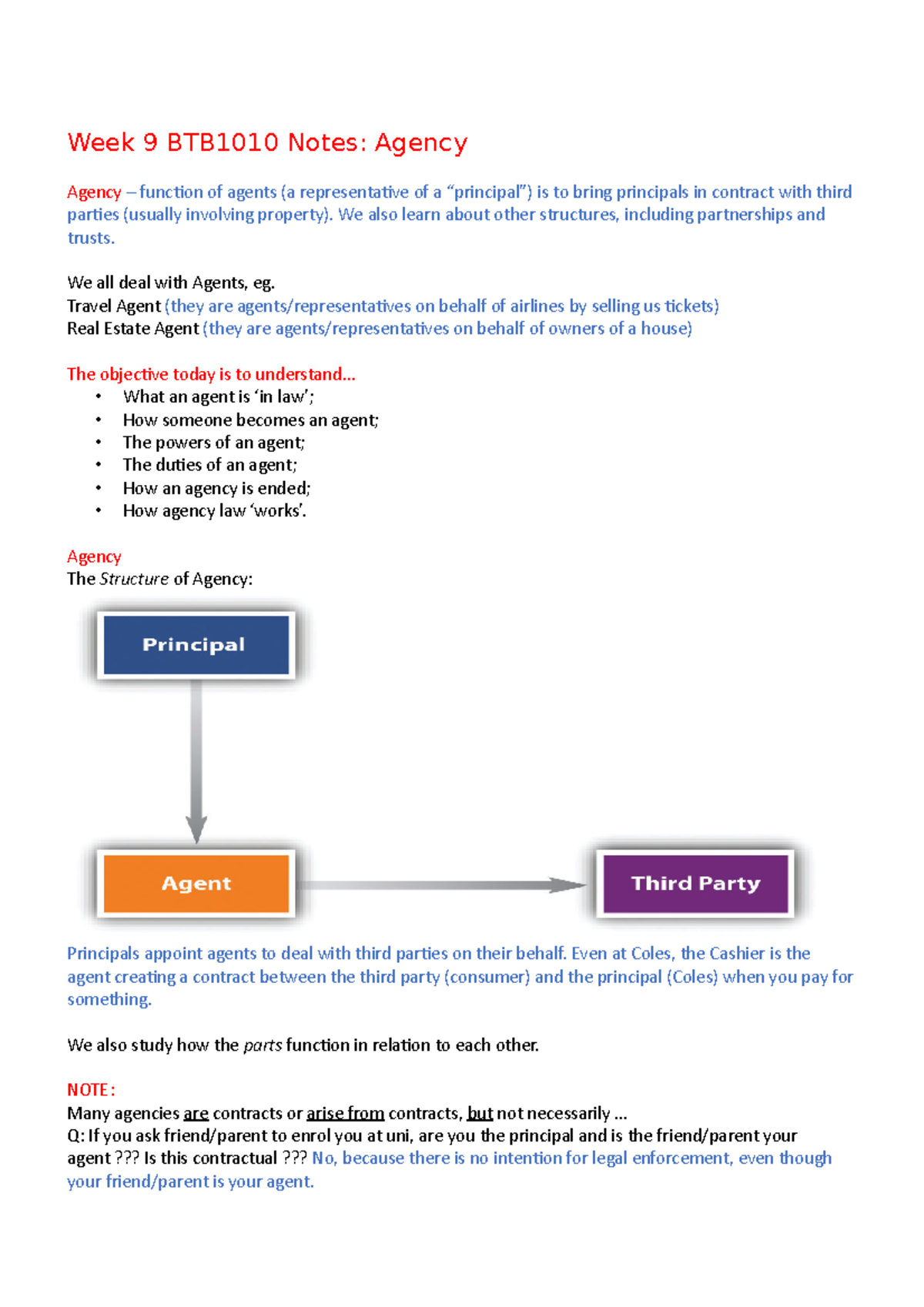 BTB1010 Week 9 Notes - Statutory guarantees - ACL - Week 9 BTB1010 ...