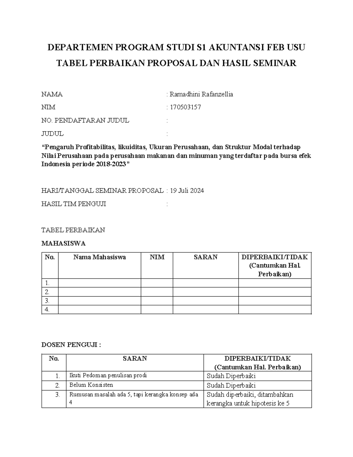 Departemen Program Studi S1 Akuntansi FEB USU - DEPARTEMEN PROGRAM STUDI S1 AKUNTANSI FEB USU ...