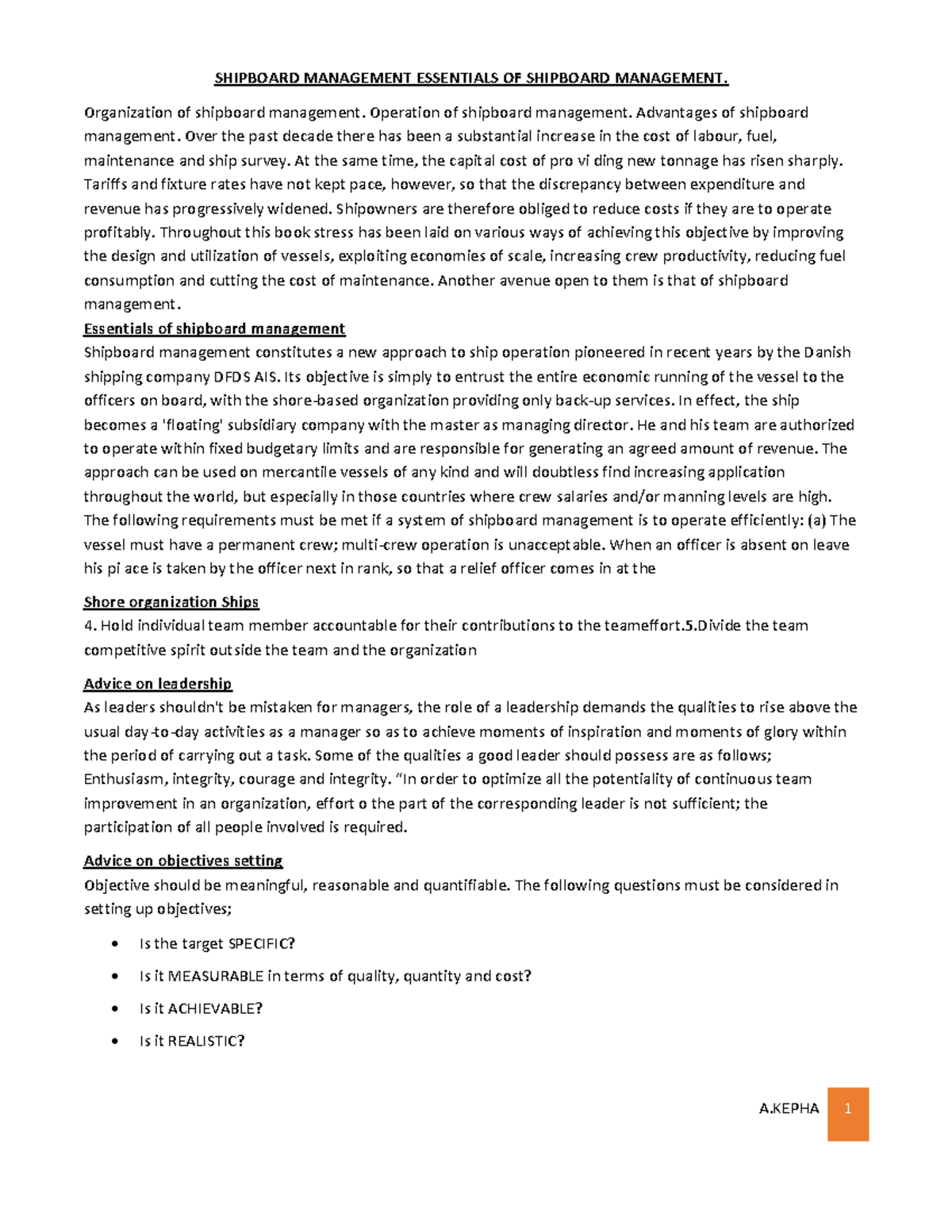 (IOM)Shipboard Management Essentials of shipboard management ...