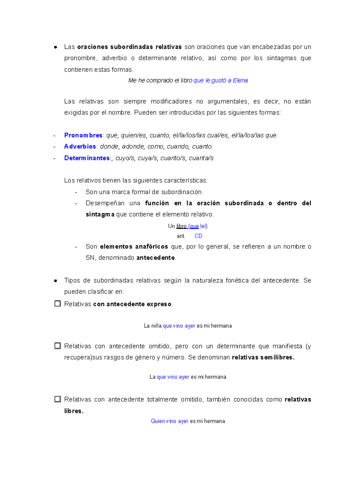 Oraciones de relativo - .guguysylusgbwhbksgwyb - Las oraciones ...