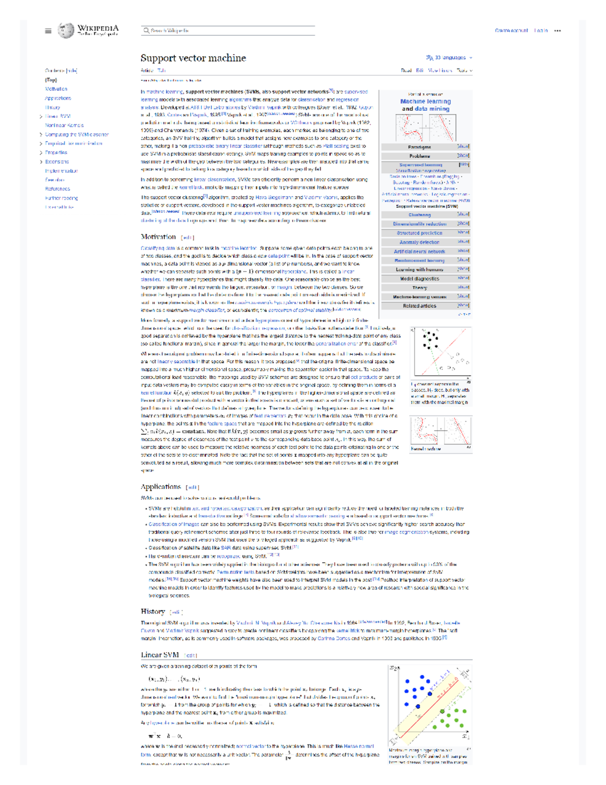 Support Vector Machine - STAT 2000 - Studocu