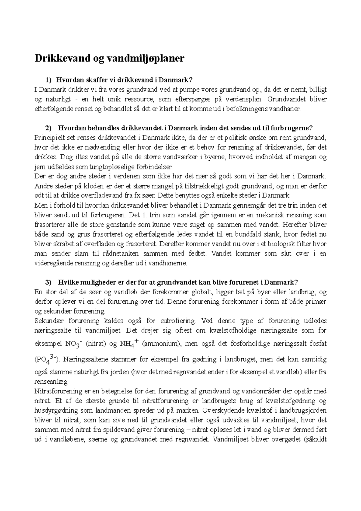 Drikkevand og vandmiljøplaner - Drikkevand og vandmiljøplaner Hvordan ...