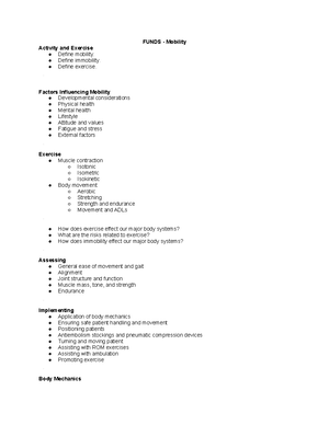 NURS 3300 - Learning Assessment #3 (Mobility Case Study) - Ertle ...
