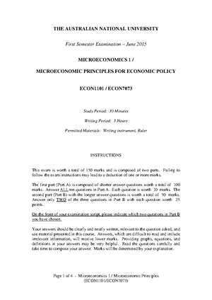 Micro Tutorial Complete Solutions - ECON1101 Tutorial 1: Decision ...