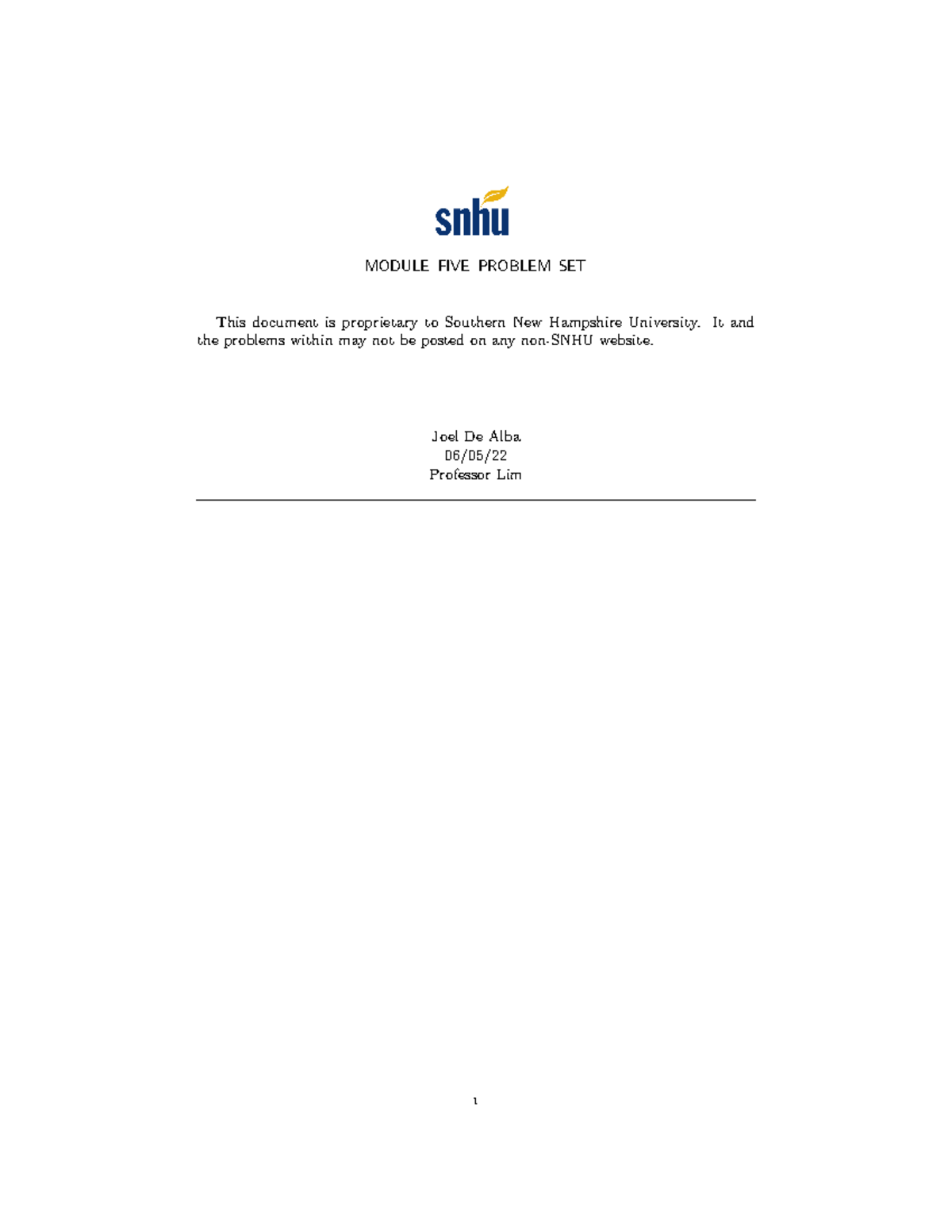 MAT-230 Module 5 assignment(Complete) - MODULE FIVE PROBLEM SET This ...