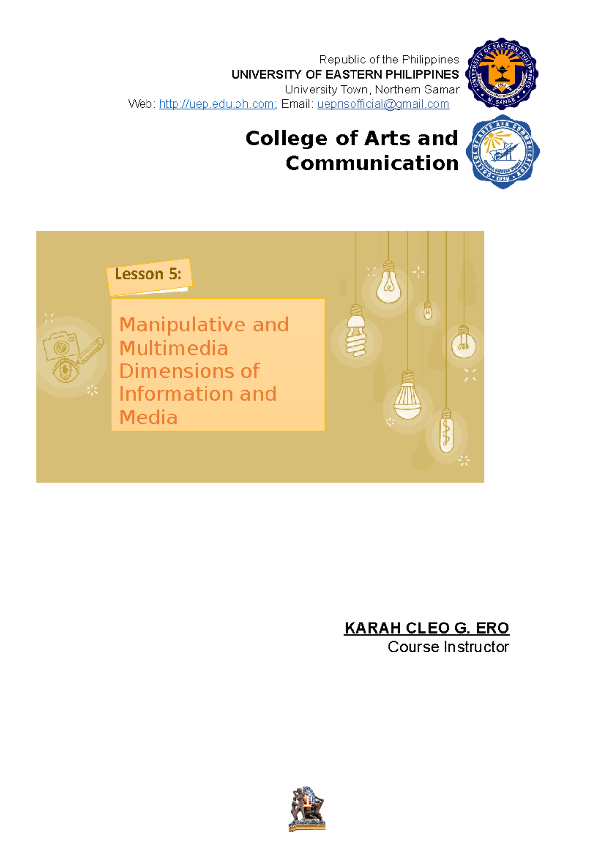 SHS MEDIA AND INFORMATION LITERACY MODULE 5 - Lesson 5: Manipulative ...