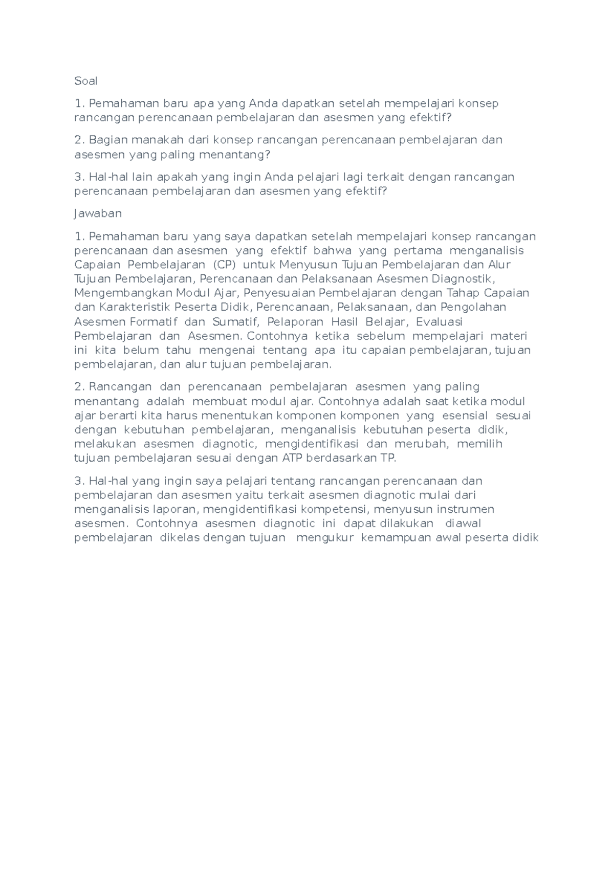 Soal - soal - Soal Pemahaman baru apa yang Anda dapatkan setelah mempelajari konsep rancangan ...