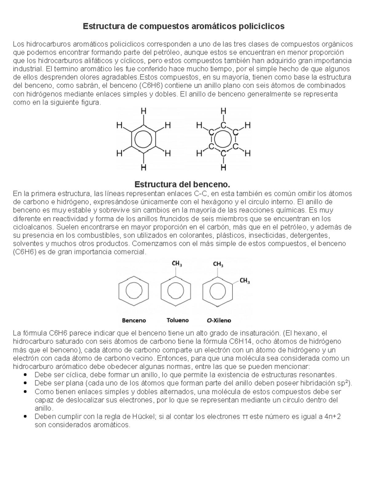 Estructura de compuestos aromáticos policiclicos - Estructura de ...