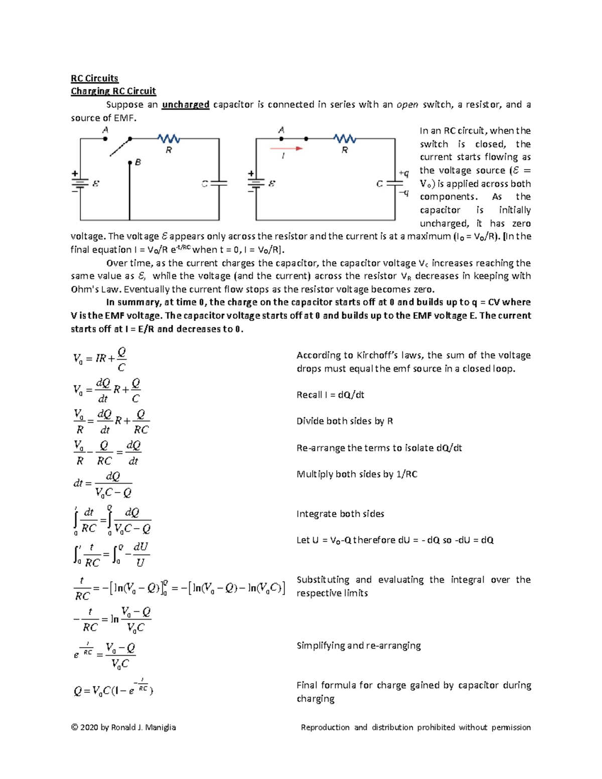Lecture Notes 2020 Lr Rc And Lc Circuits Warning Tt Undefined Function 32 Warning Tt