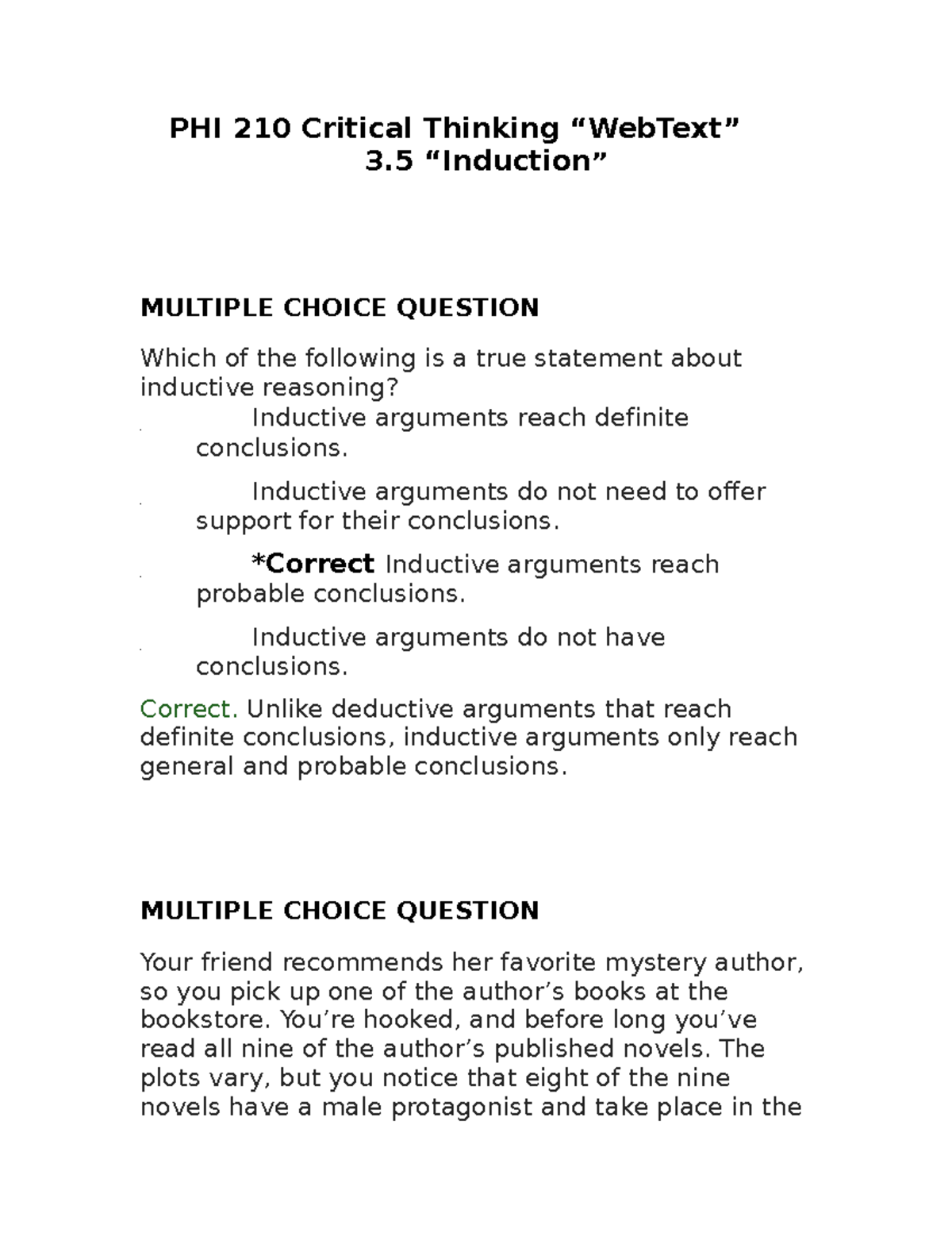 PHI 210 Critical Thinking Webtext 3 - PHI 210 Critical Thinking ...