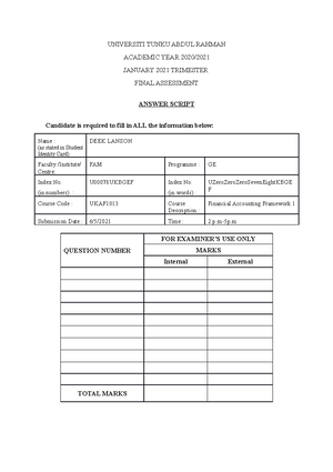 Individual Lim Ze Min 1807040 T1 India - Faculty of Accountancy and ...