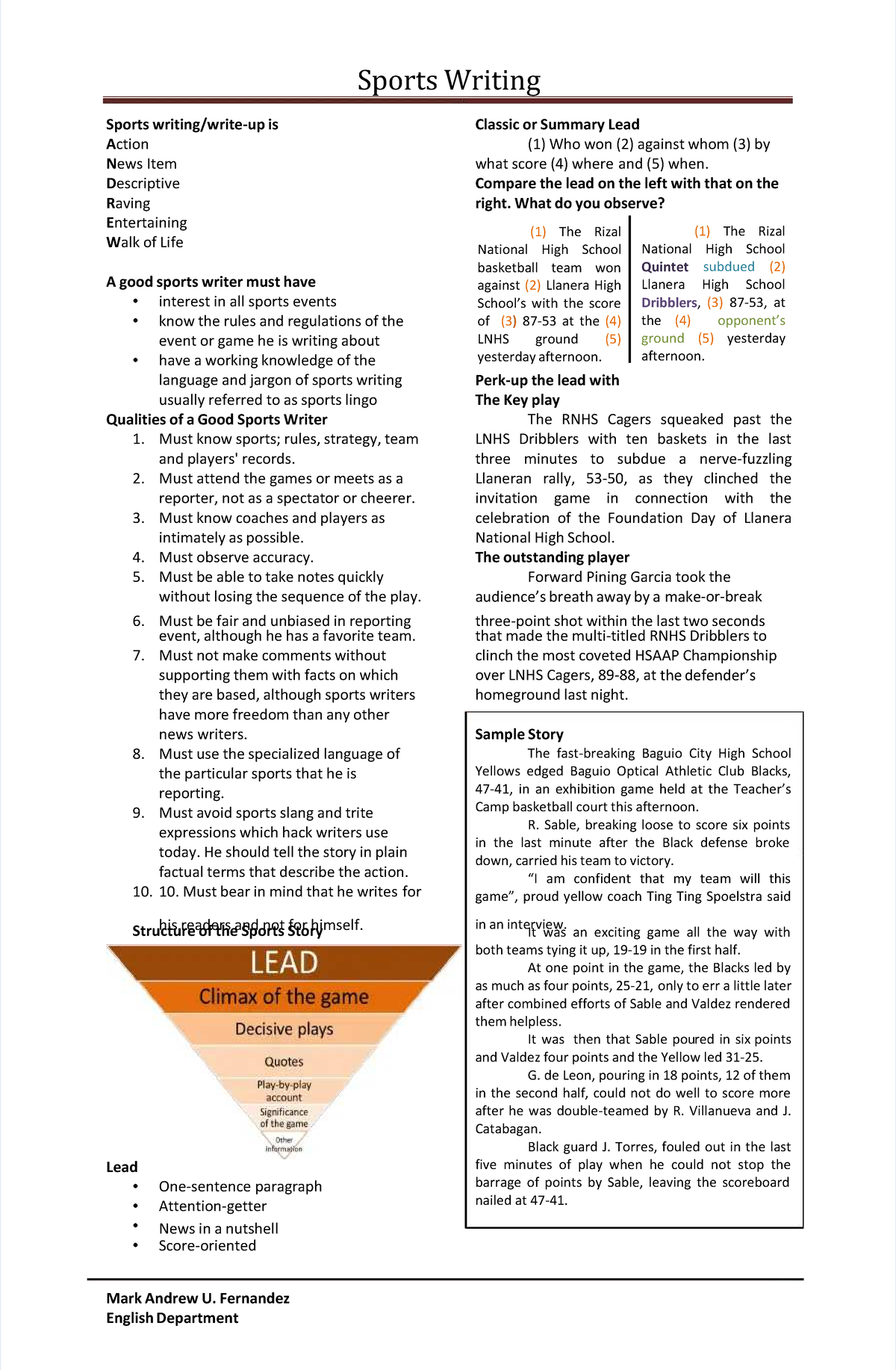 Pdf-sports-writing compress - Sports WritingSports Writing Mark Andrew ...