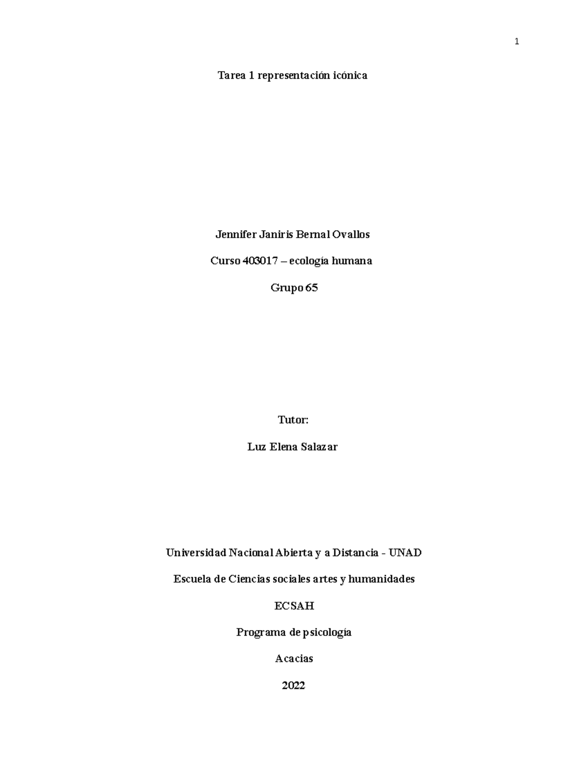 Tarea 1 Jennifer Bernal - Tarea 1 representación icónica Jennifer ...